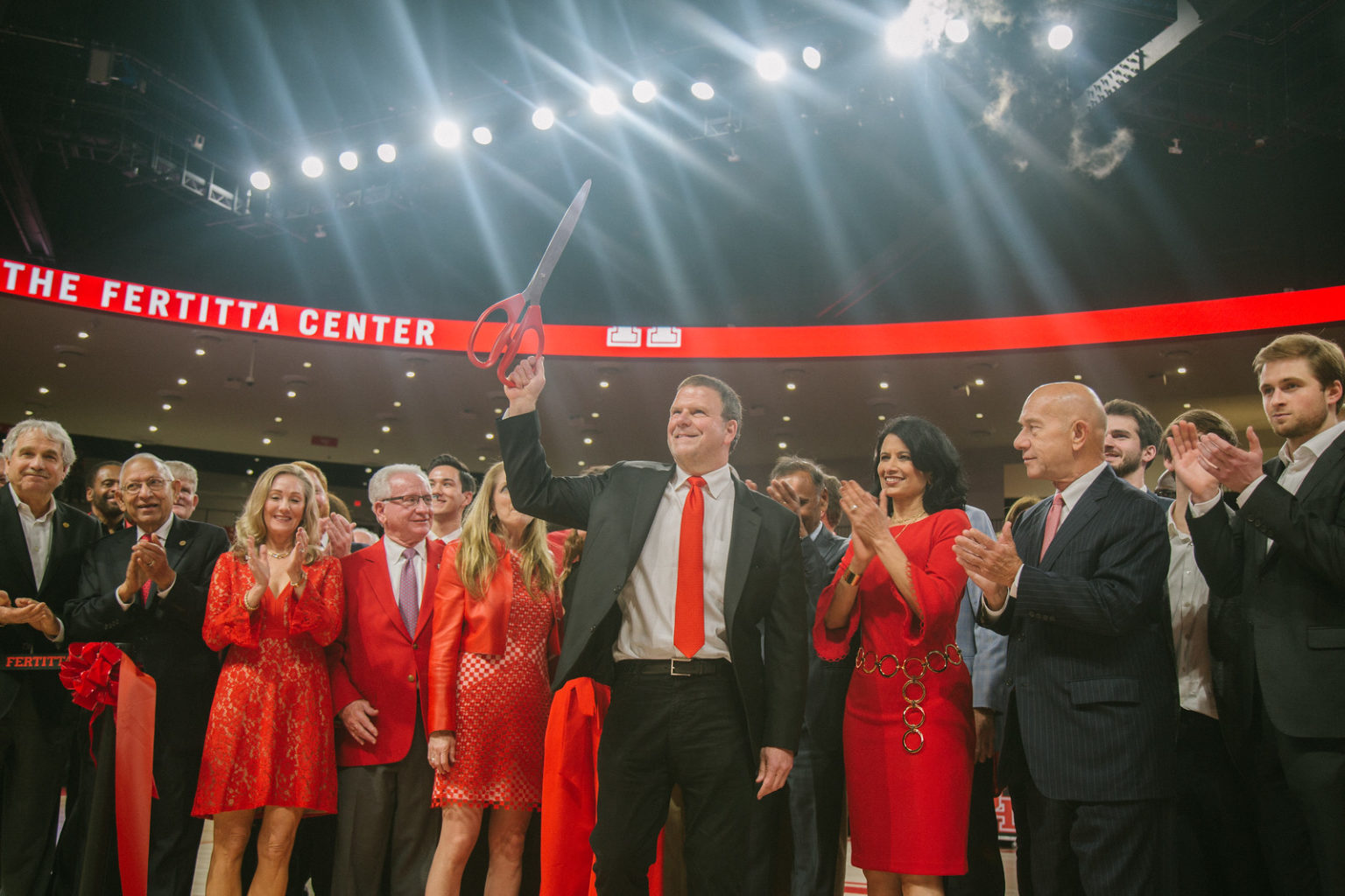 UH's New $60 Million Arena Wows as Tilman Fertitta and Renu Khator Go ...