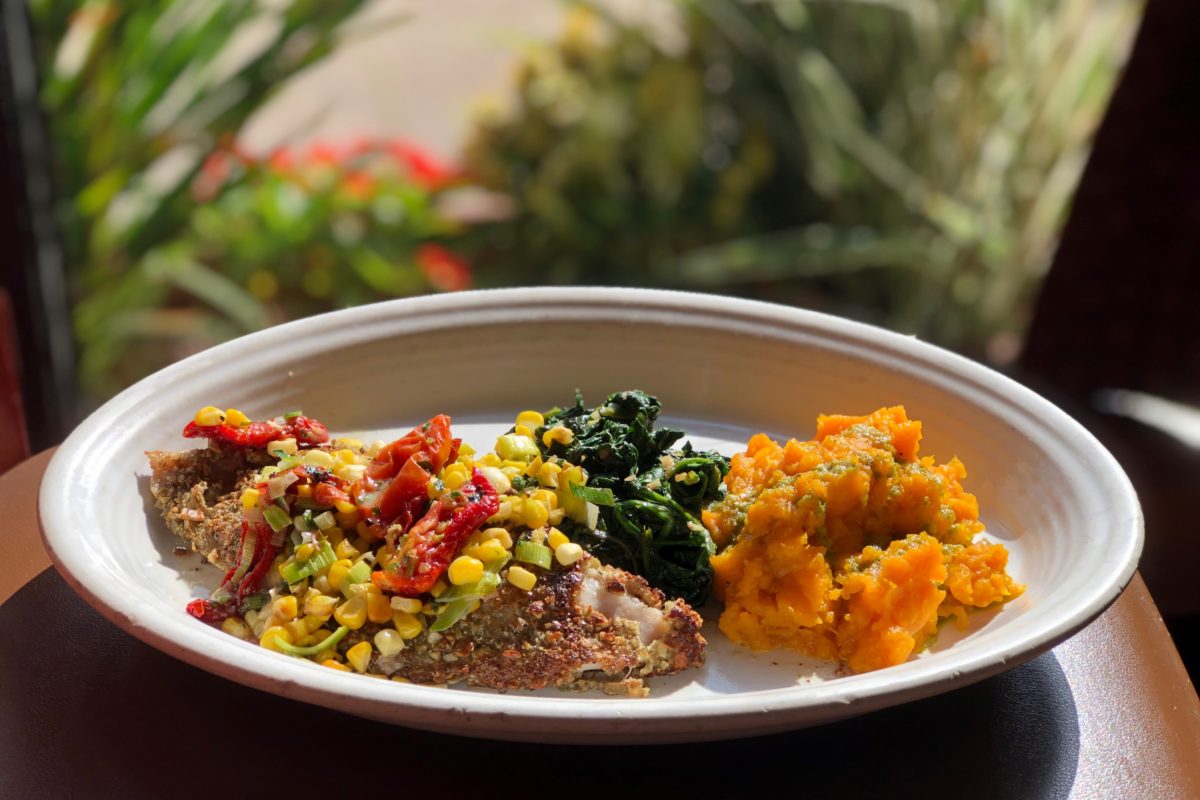 Pumpkin Seed-Crusted Snapper with Roasted Corn Buerre Blanc - PaperCity ...