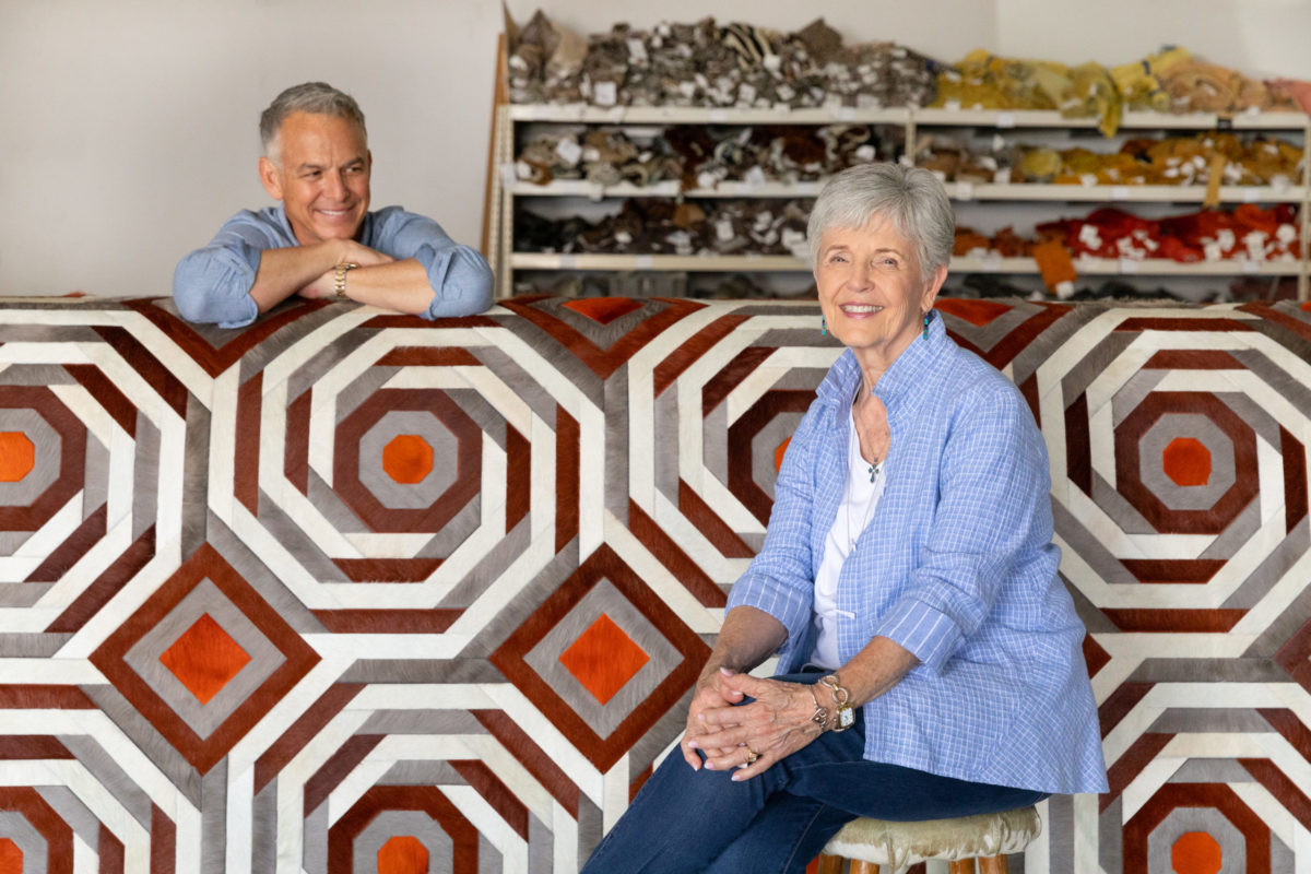 'Stateside' is an Americana-Inspired Hide Rug Collection by Kyle Bunting