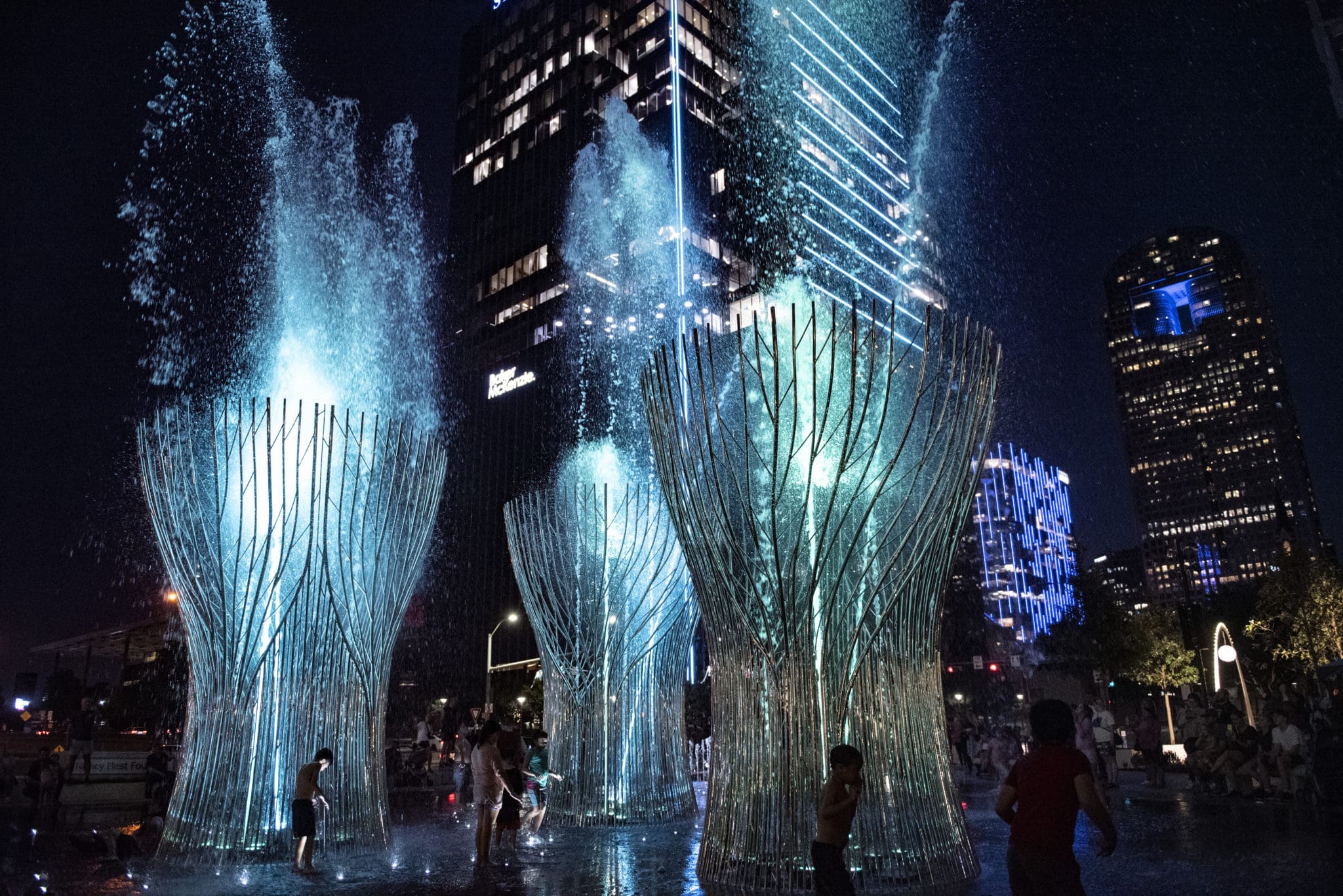 Scenes from Klyde Warren Park's Nancy Best Fountain Unveiling