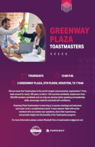 Greenway Plaza Toastmasters - PaperCity Magazine