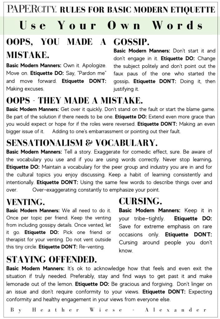 A 2023 Modern Etiquette Ambassador Breaks Down 36 Common Life Scenarios ...