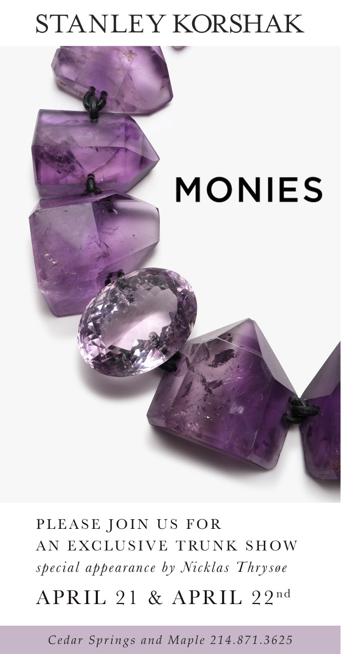 Monies exclusive trunk show at Stanley Korshak - PaperCity Magazine